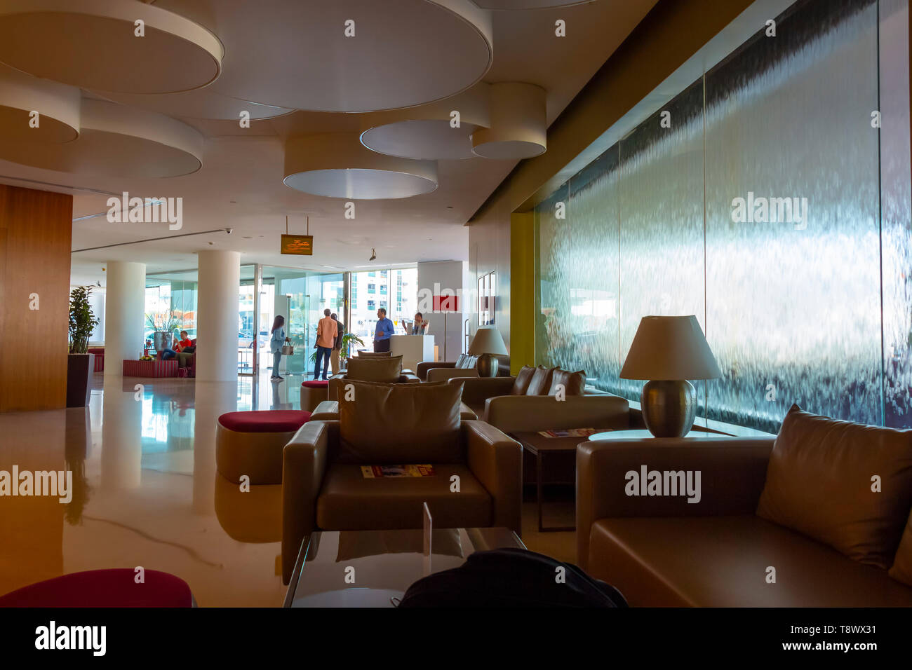 Dubai, UAE - November 29, 2018: The interior of the hall of the Al ...