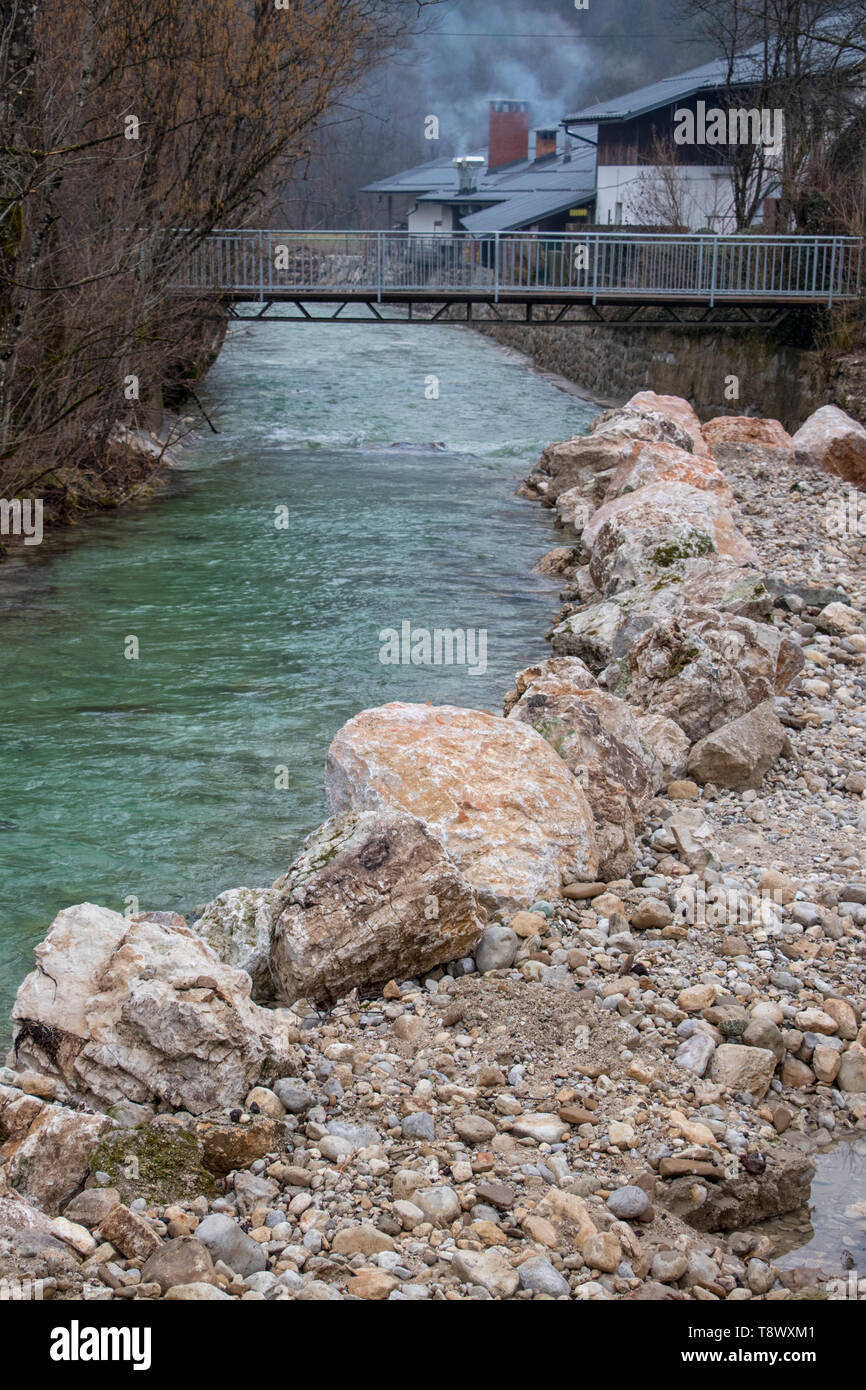 big heavy rocks in front of bridge Stock Photo - Alamy