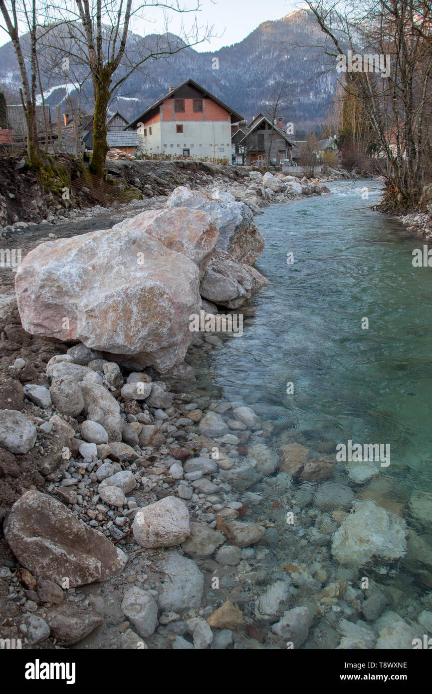 big rocks in river Stock Photo - Alamy