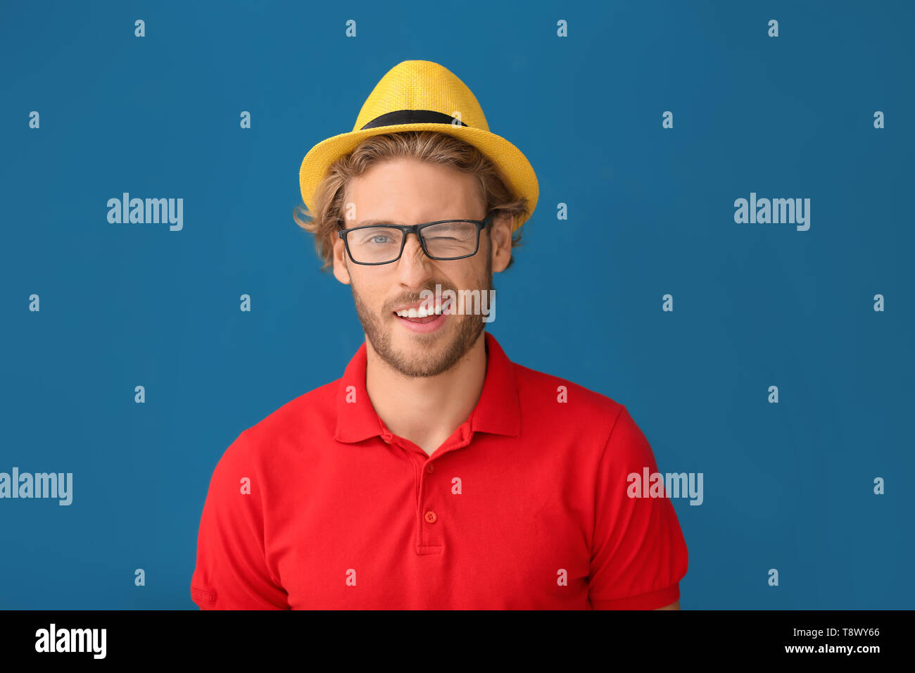 Winking man hi-res stock photography and images - Alamy