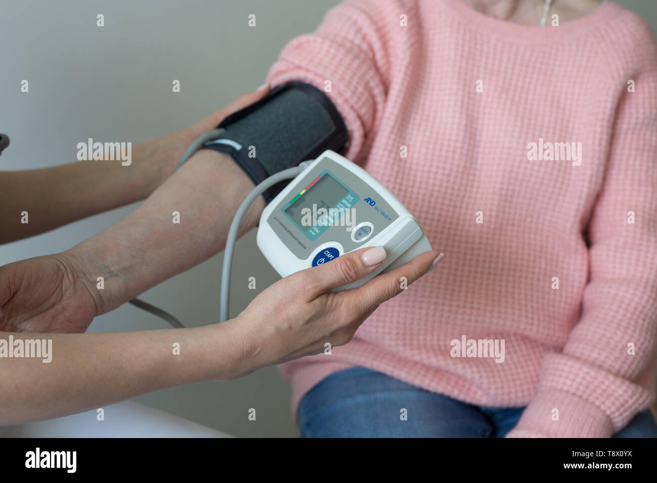 Close up checking hypertension hi-res stock photography and images - Alamy