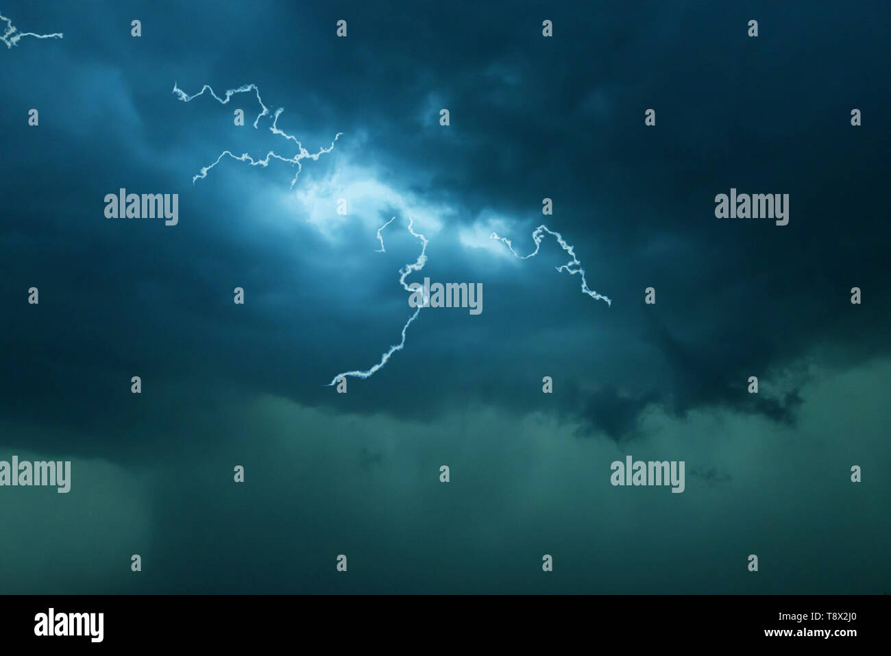 Thunder storms in raining time Stock Photo - Alamy