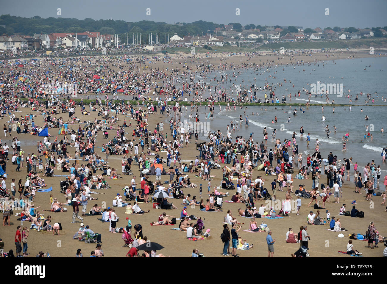 People on Seaburn beach in Sunderland, one of 71 beaches that have been ...