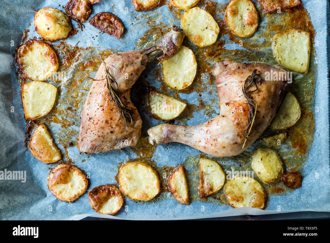 Two baked chicken legs hi-res stock photography and images - Alamy