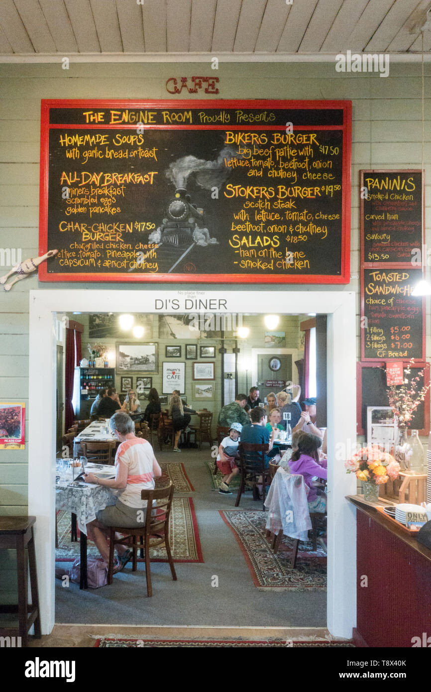 The station and cafe at Waikino on the Goldfields Heritage Railway and ...