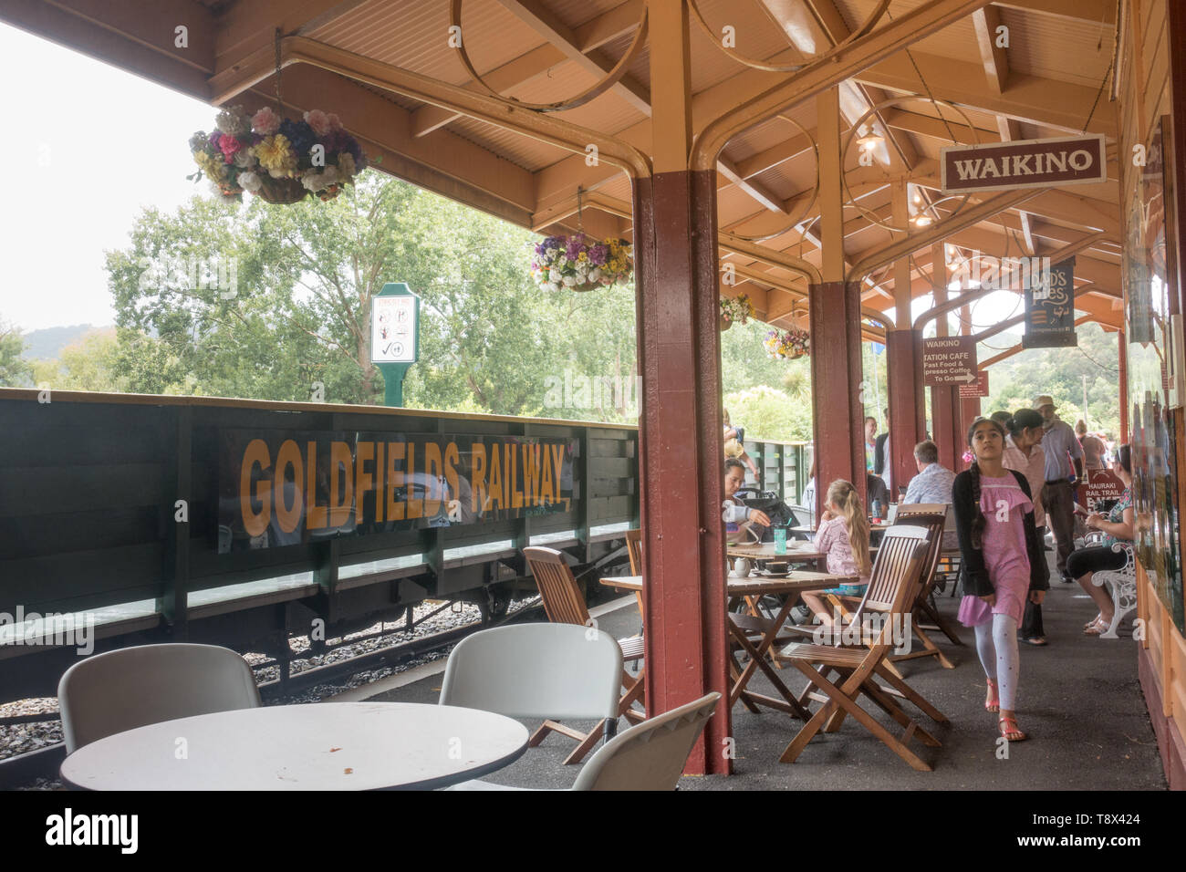 The station and cafe at Waikino on the Goldfields Heritage Railway and ...