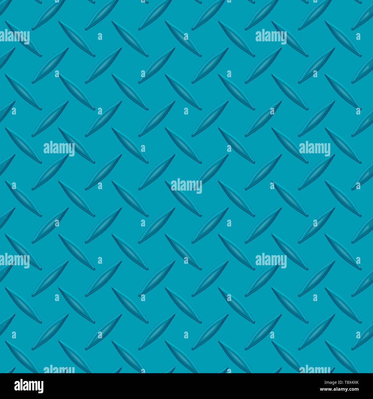 Teal Blue Diamond Plate Metal Seamless Texture Tile Stock Photo - Alamy