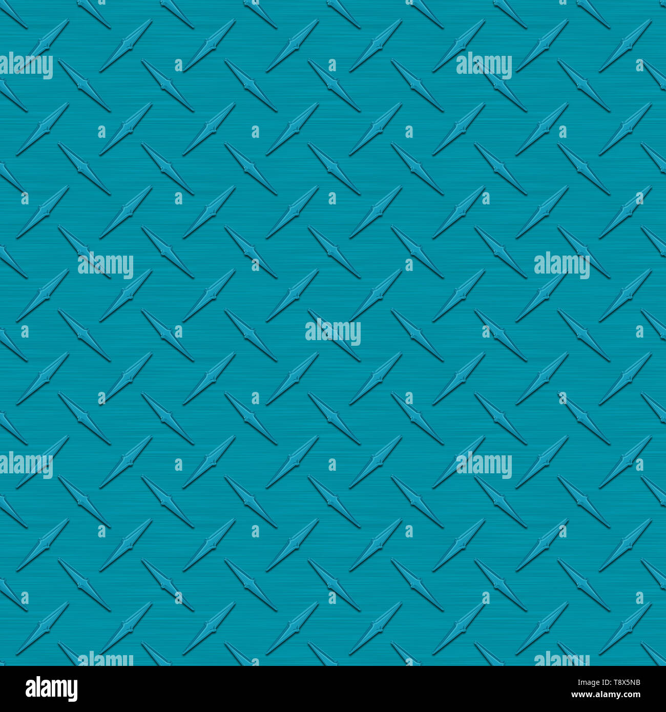 Teal Blue Diamond Plate Metal Seamless Texture Tile Stock Photo - Alamy