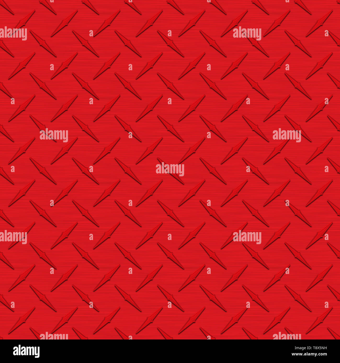 Red Diamond Plate Metal Seamless Texture Tile Stock Photo - Alamy