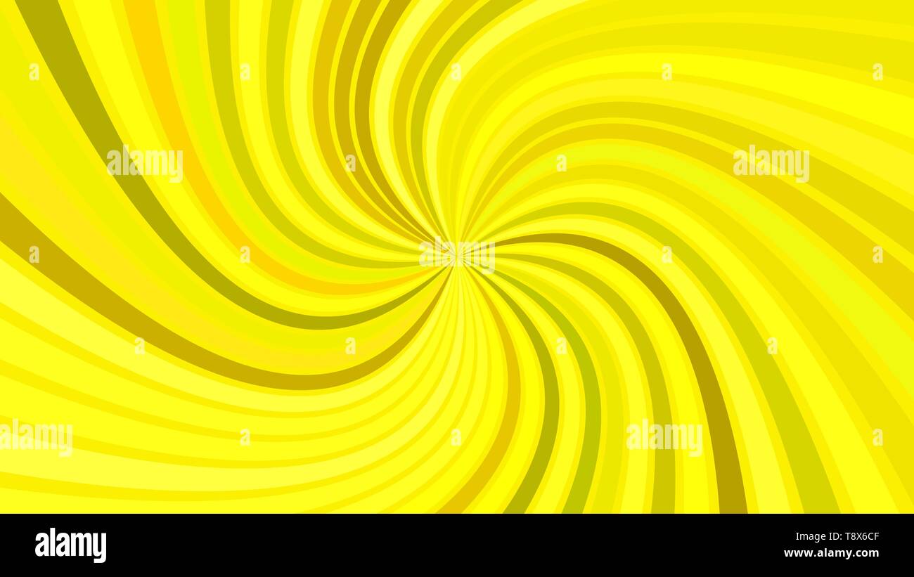 Yellow psychedelic abstract striped spiral background design with ...