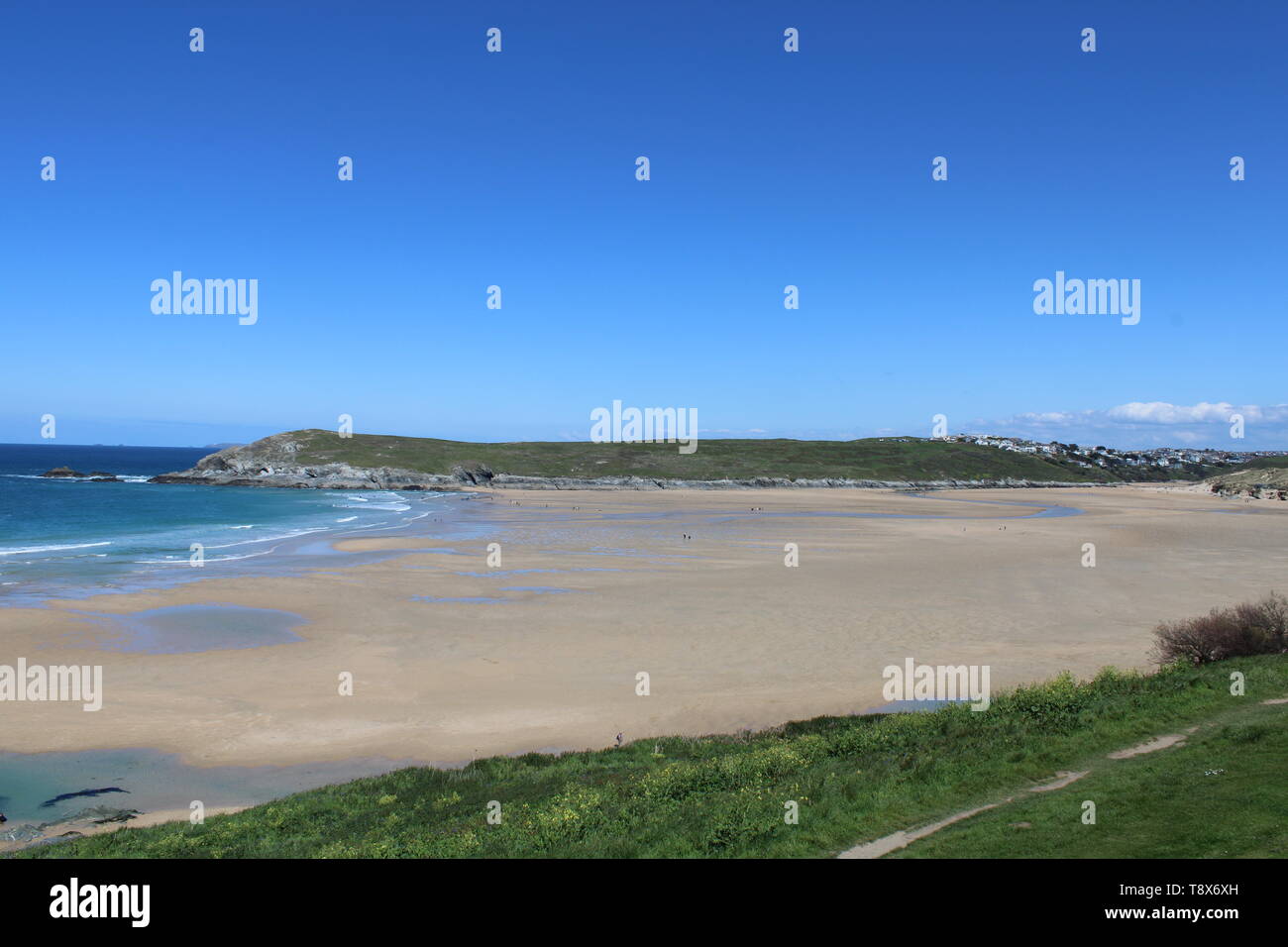 Crantock Beach & Bay, Cornwall UK Stock Photo - Alamy