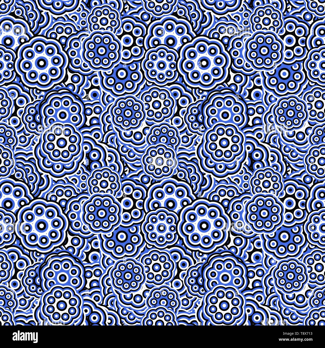 Seamless geometric floral pattern background design - color vector ...