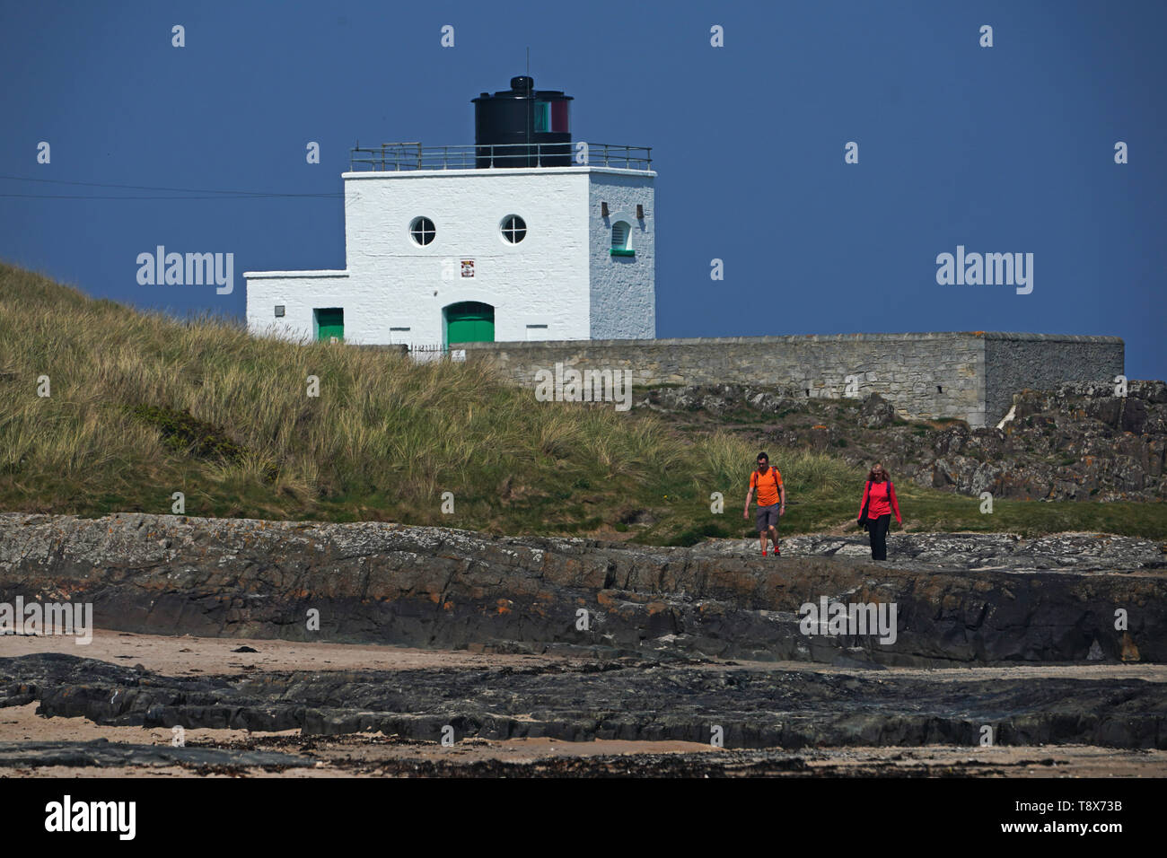 Bamburgh Lighthouse in Northumberland Stock Photo - Alamy