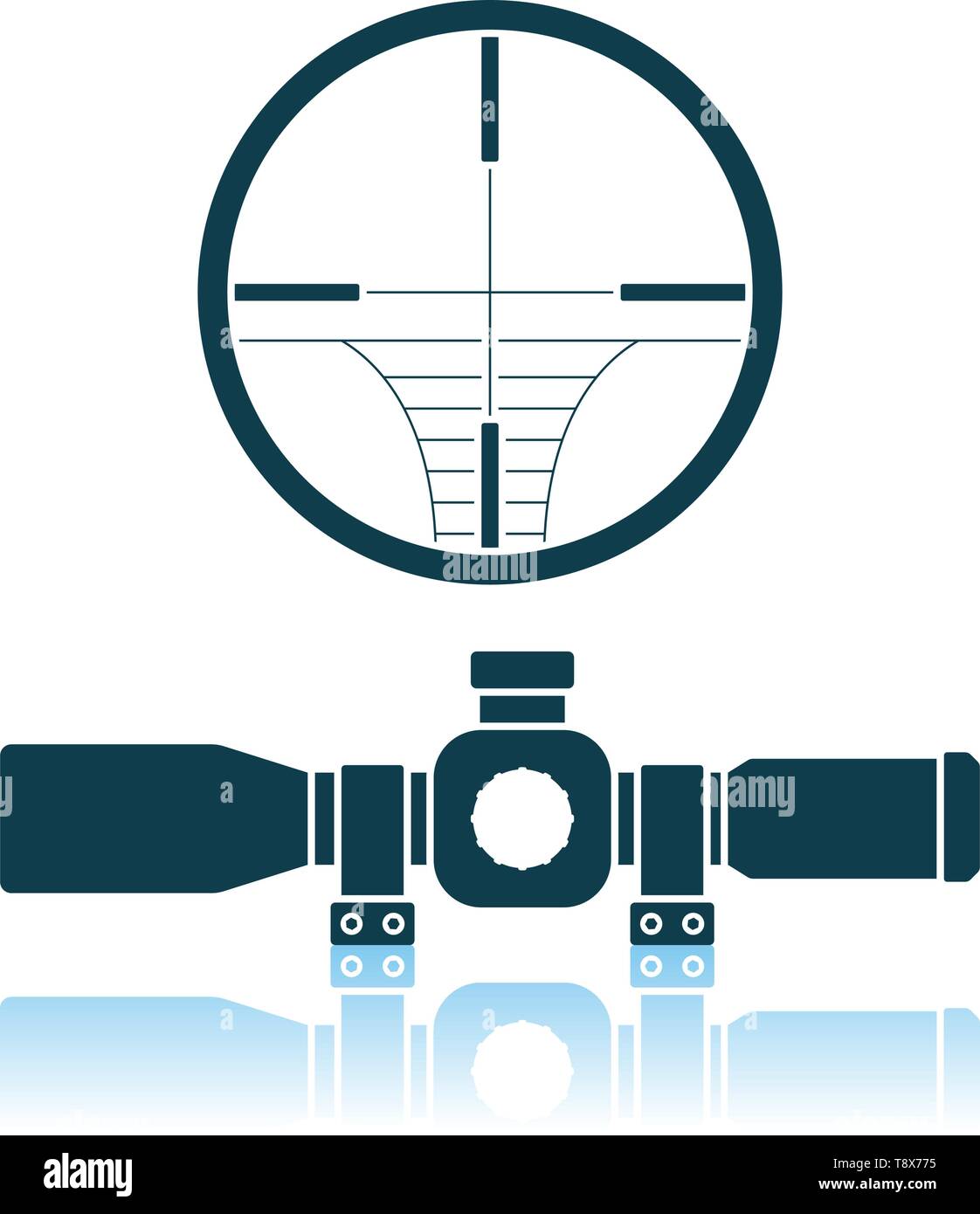 Blue line sniper optical sight Stock Vector Images - Alamy