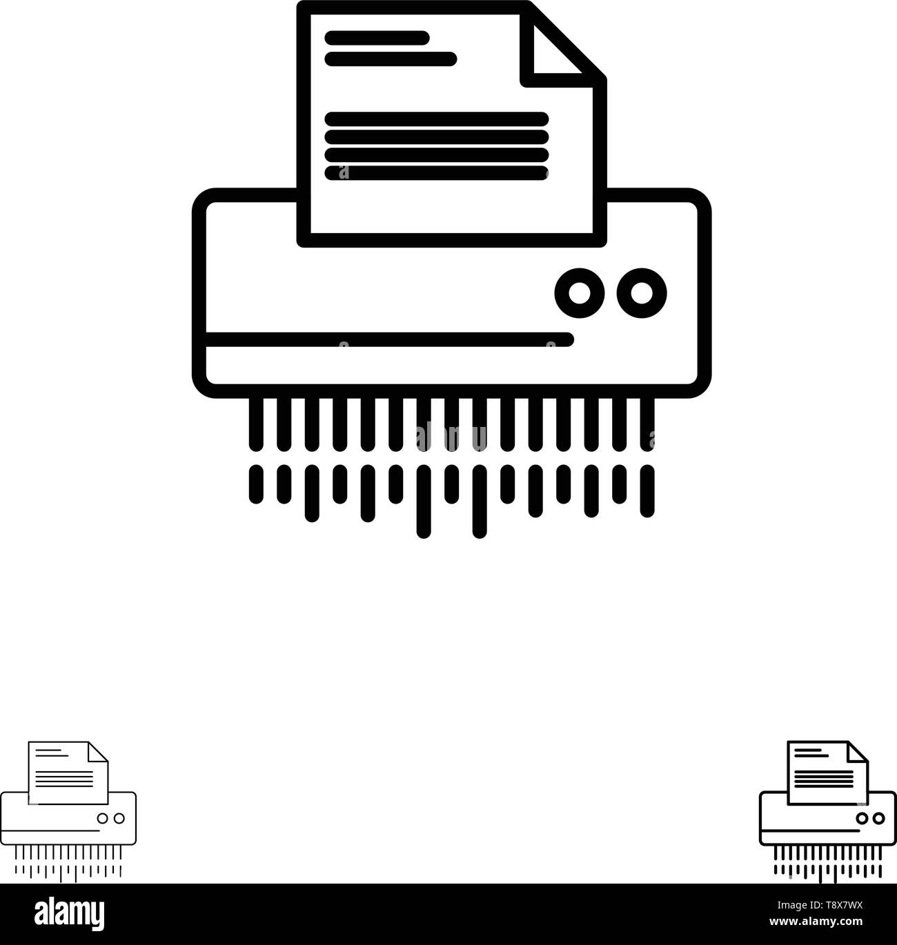 Paper shredder vector Black and White Stock Photos & Images - Alamy