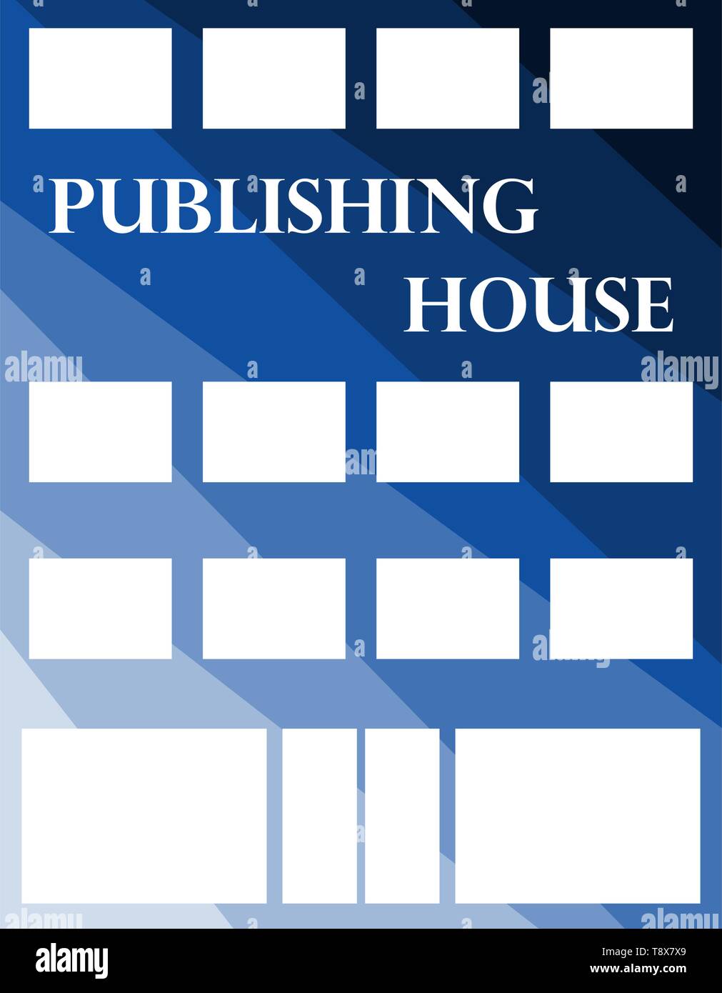 Publishing House Icon. Flat Color Ladder Design. Vector Illustration ...