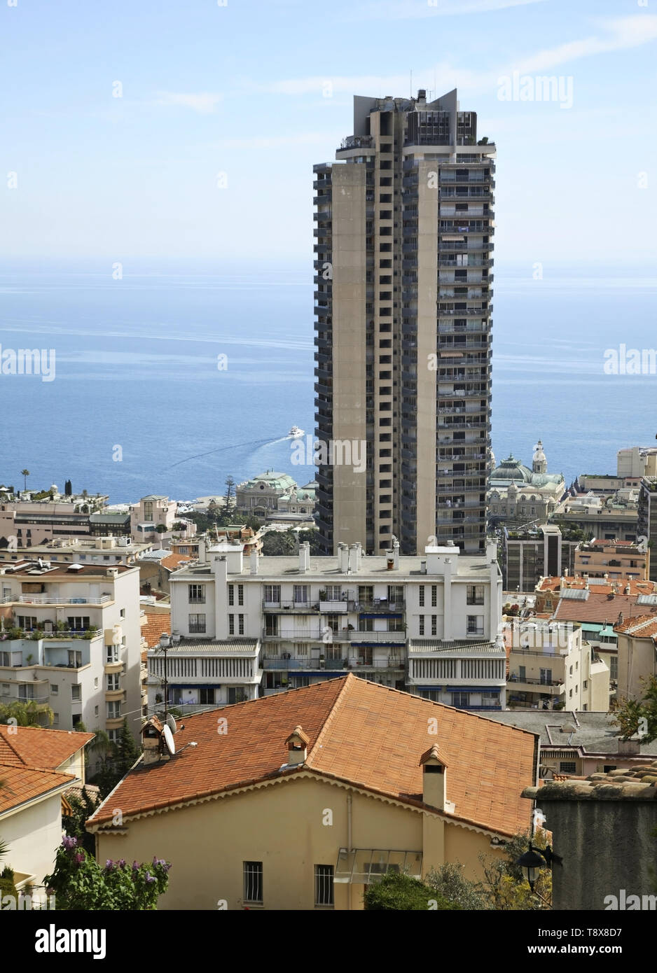 View of Les Moneghetti district. Principality of Monaco Stock Photo - Alamy