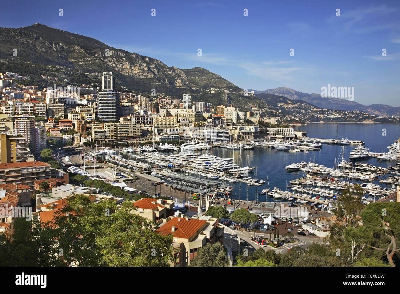 View of La Condamine district. Principality of Monaco Stock Photo - Alamy