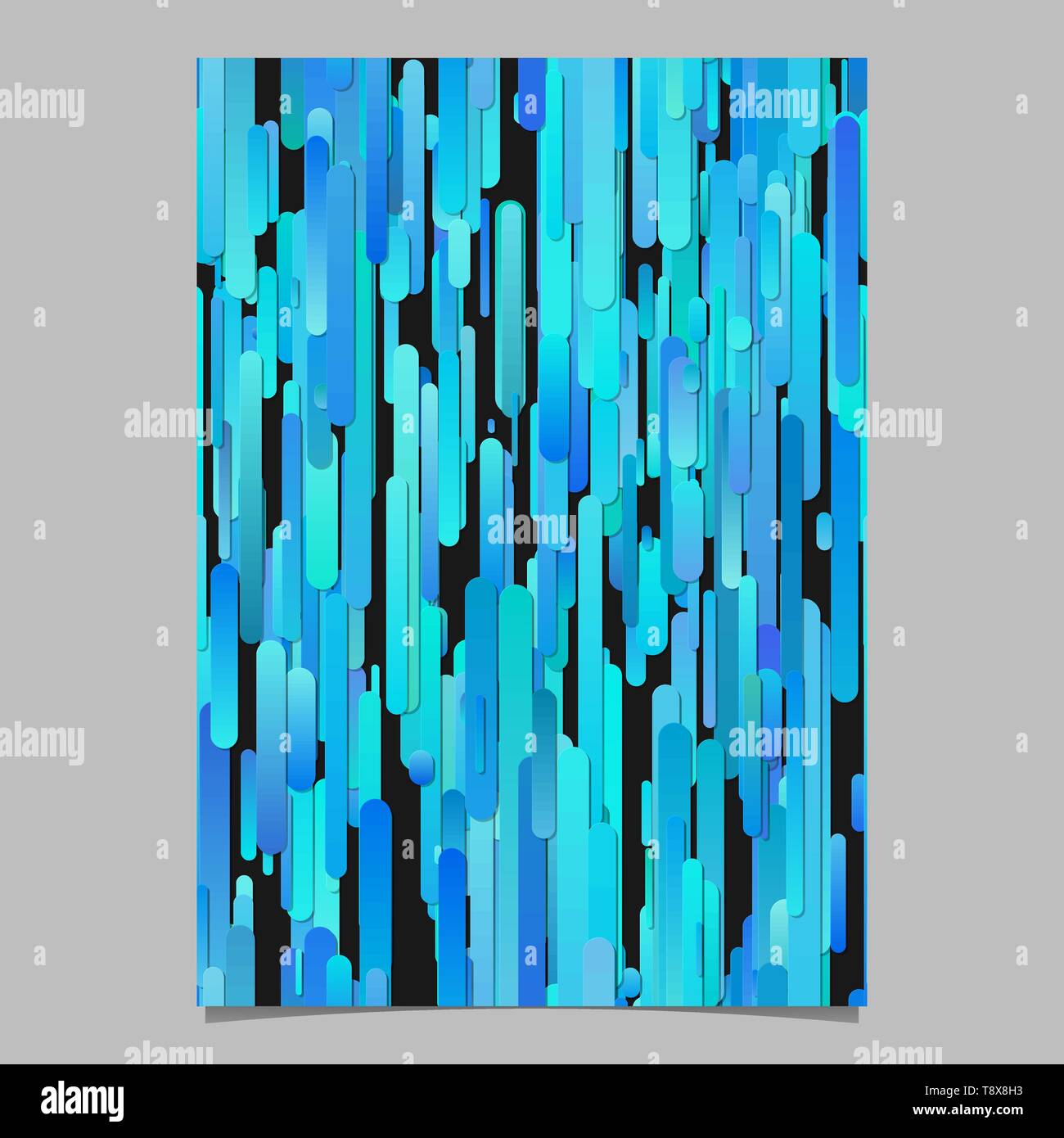 Modern Abstract Vertical Gradient Rounded Stripe Pattern Brochure Background Vector Stationery