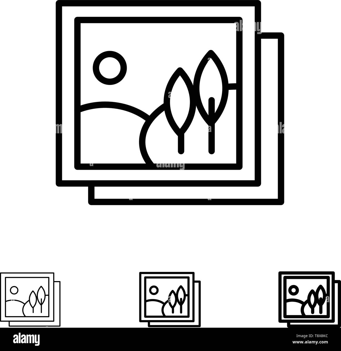 Black picture frame and thin Stock Vector Images - Alamy