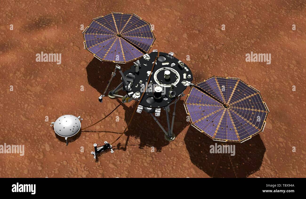 Mars InSight Lander, Illustration Stock Photo - Alamy