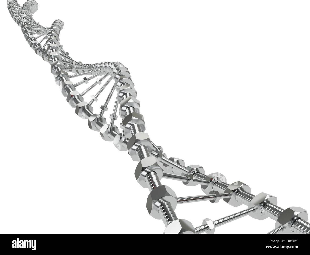 DNA Helix with gear instead molecules transmitted. Genetic modify ...