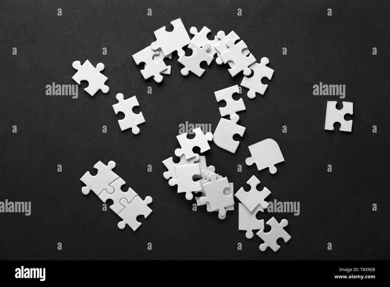 Scattered pieces Black and White Stock Photos & Images - Alamy
