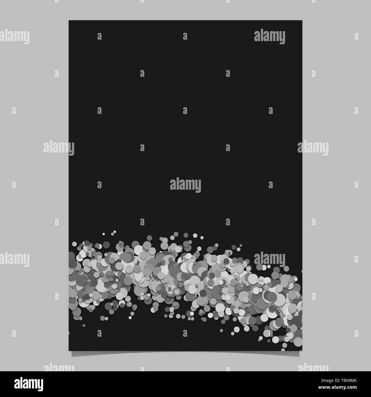 Abstract blank wavy confetti poster background with sprinkled dots ...