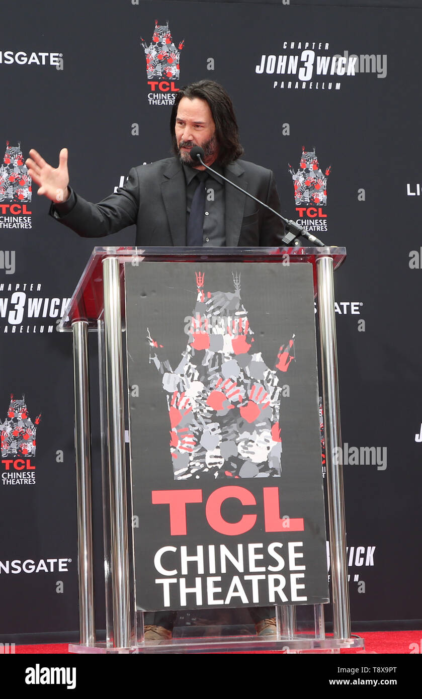Hollywood, Ca. 14th May, 2019. Keanu Reeves, at the Keanu Reeves Hand ...