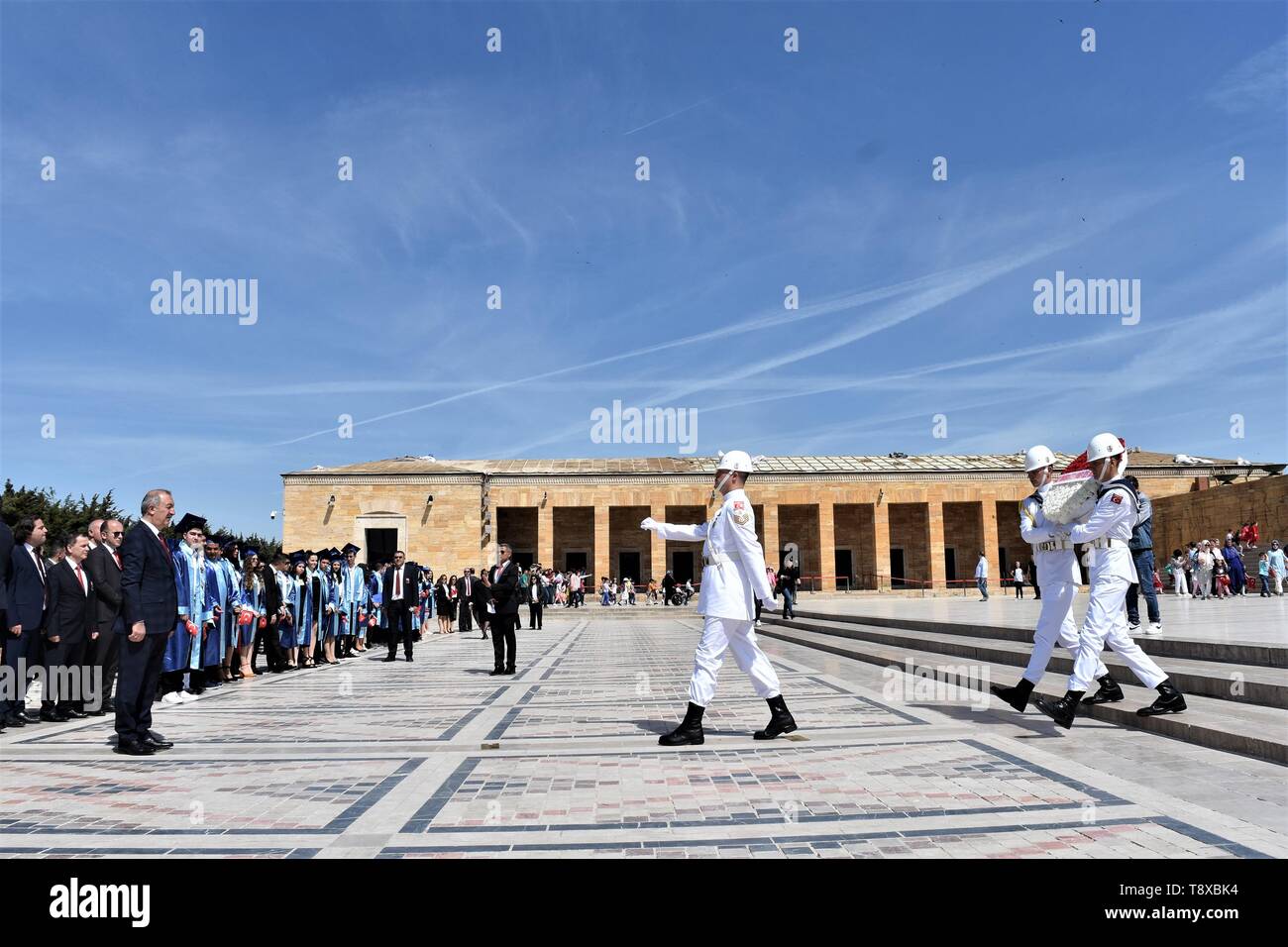 Ankara, Turkey. 15th May, 2019. Turkish honor guards march during a ...