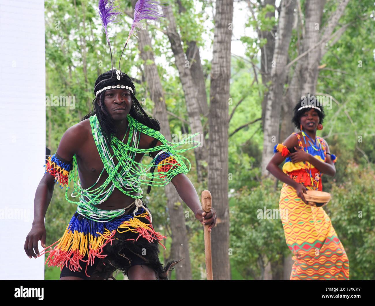 Beijing, China. 15th May, 2019. Performers dance during the Chad Day of ...