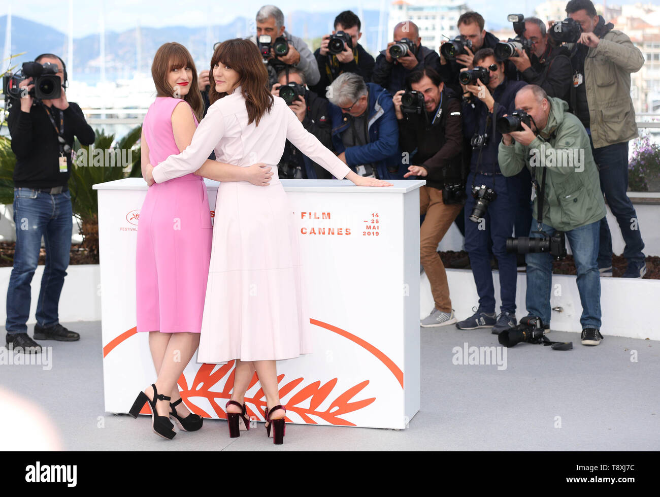 Cannes, France. 15th May, 2019. Actress Anne-Elizabeth Bosse (L) and ...