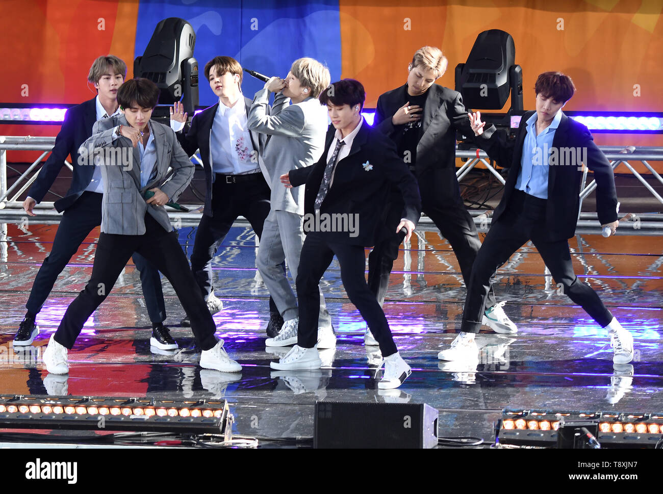 New York, NY, USA. 15th May, 2019. BTS perform on ABC's Good Morning ...