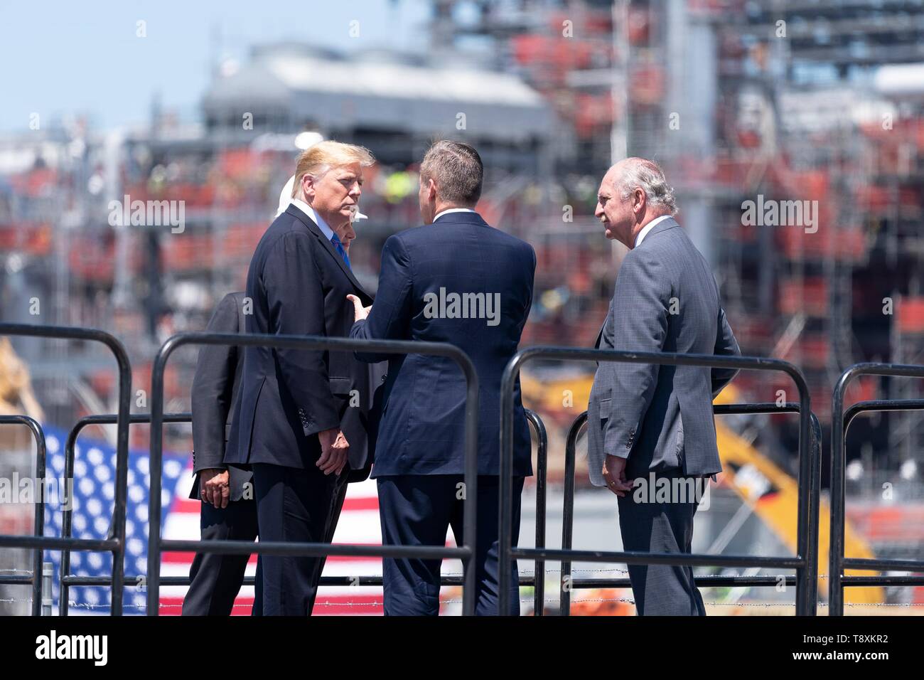 U.S President Donald Trump listens to Chief Executive Officer Jeffrey ...