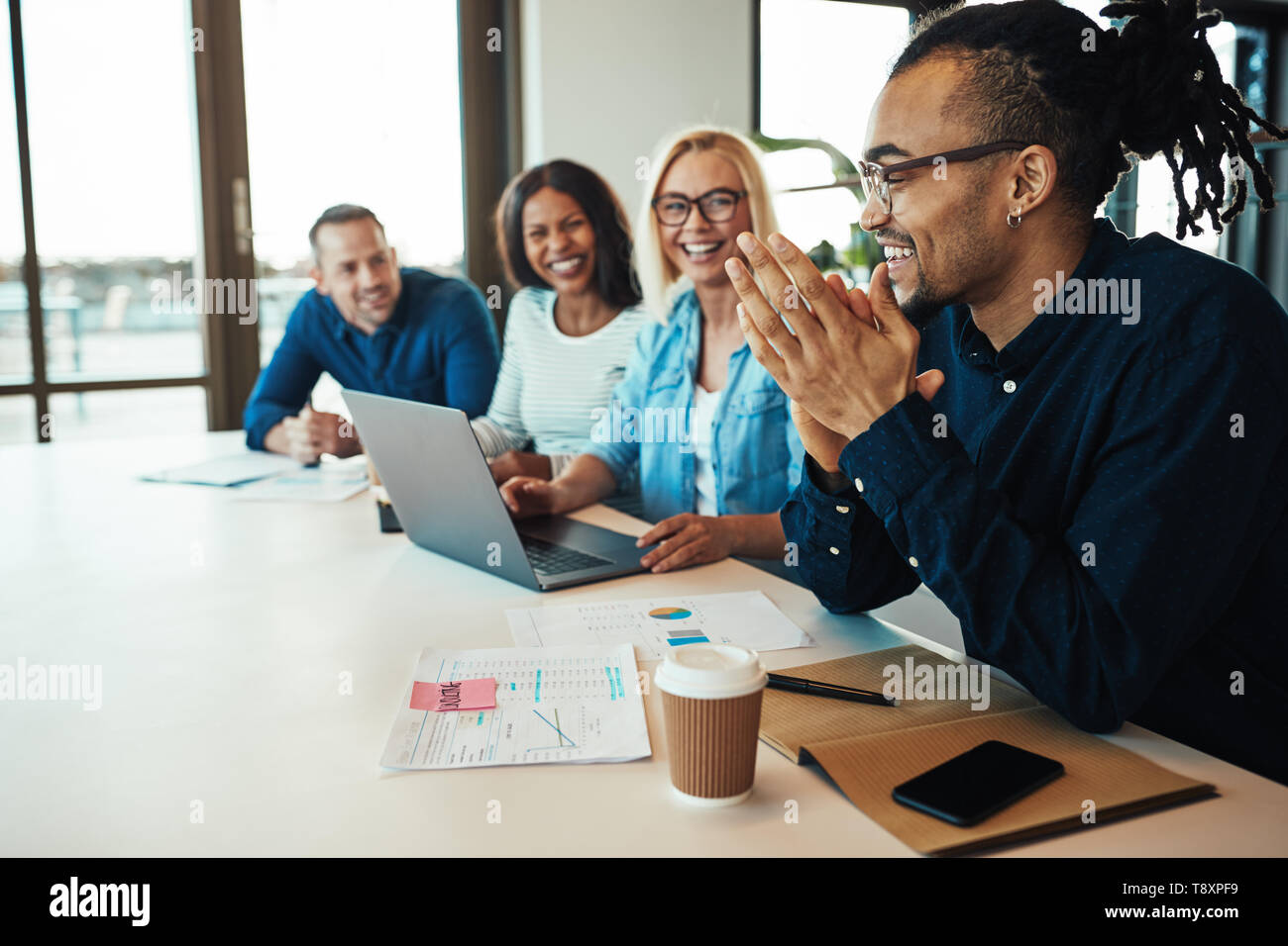 Laughing Office Workers