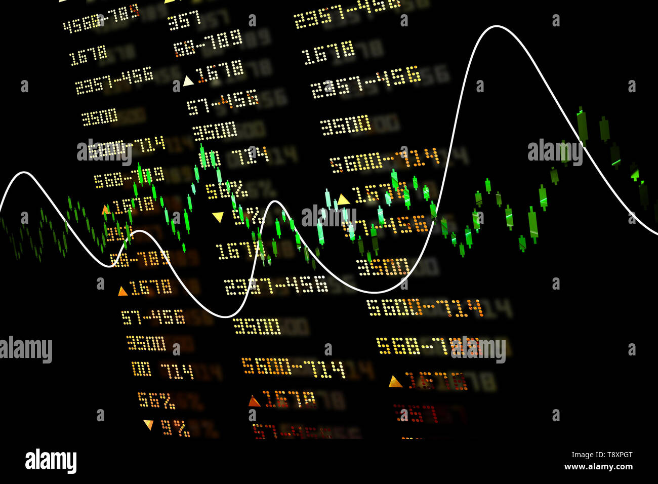 Stock market graph analysis Stock Photo - Alamy