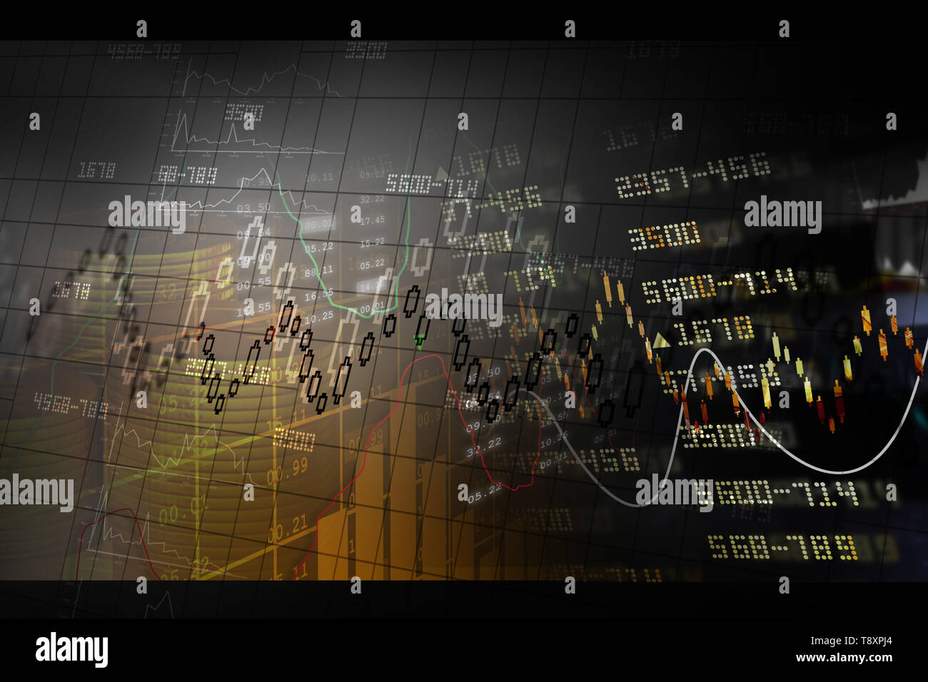 Stock market graphs Stock Photo - Alamy