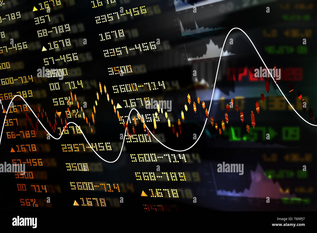 Stock market graph analysis Stock Photo - Alamy