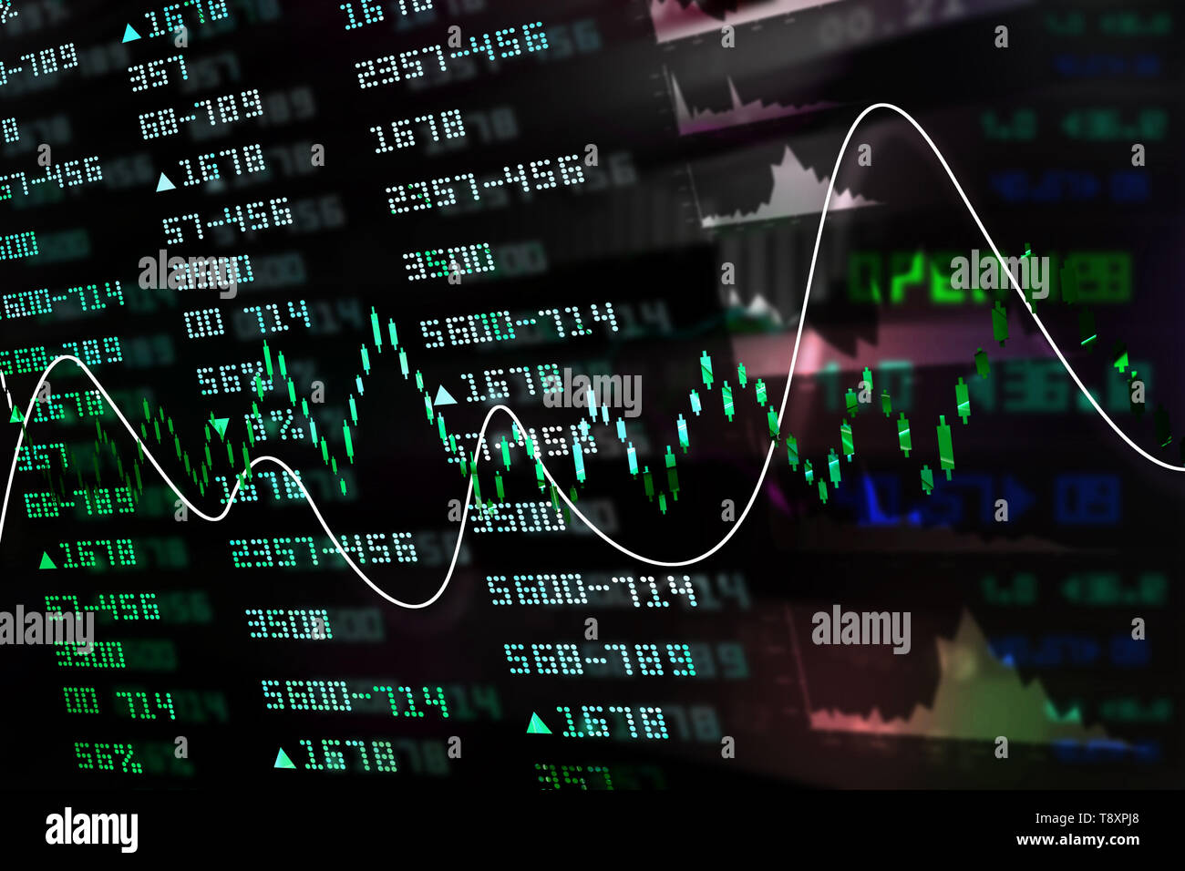 Stock market graph analysis Stock Photo - Alamy