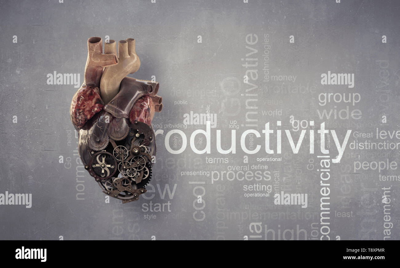 Anatomic heart made with gears and mechanic parts Stock Photo - Alamy