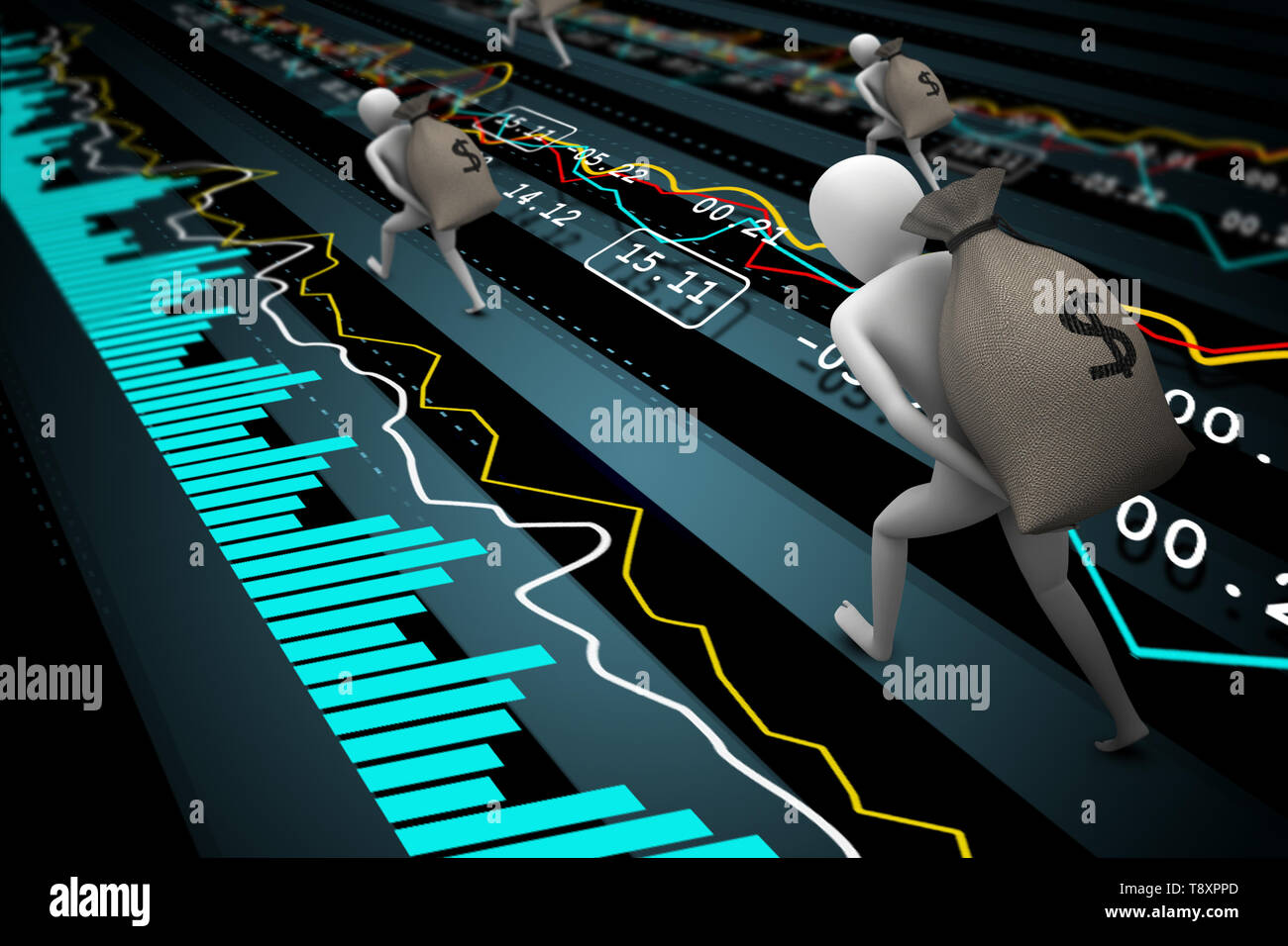 3d man stock market hi-res stock photography and images - Alamy