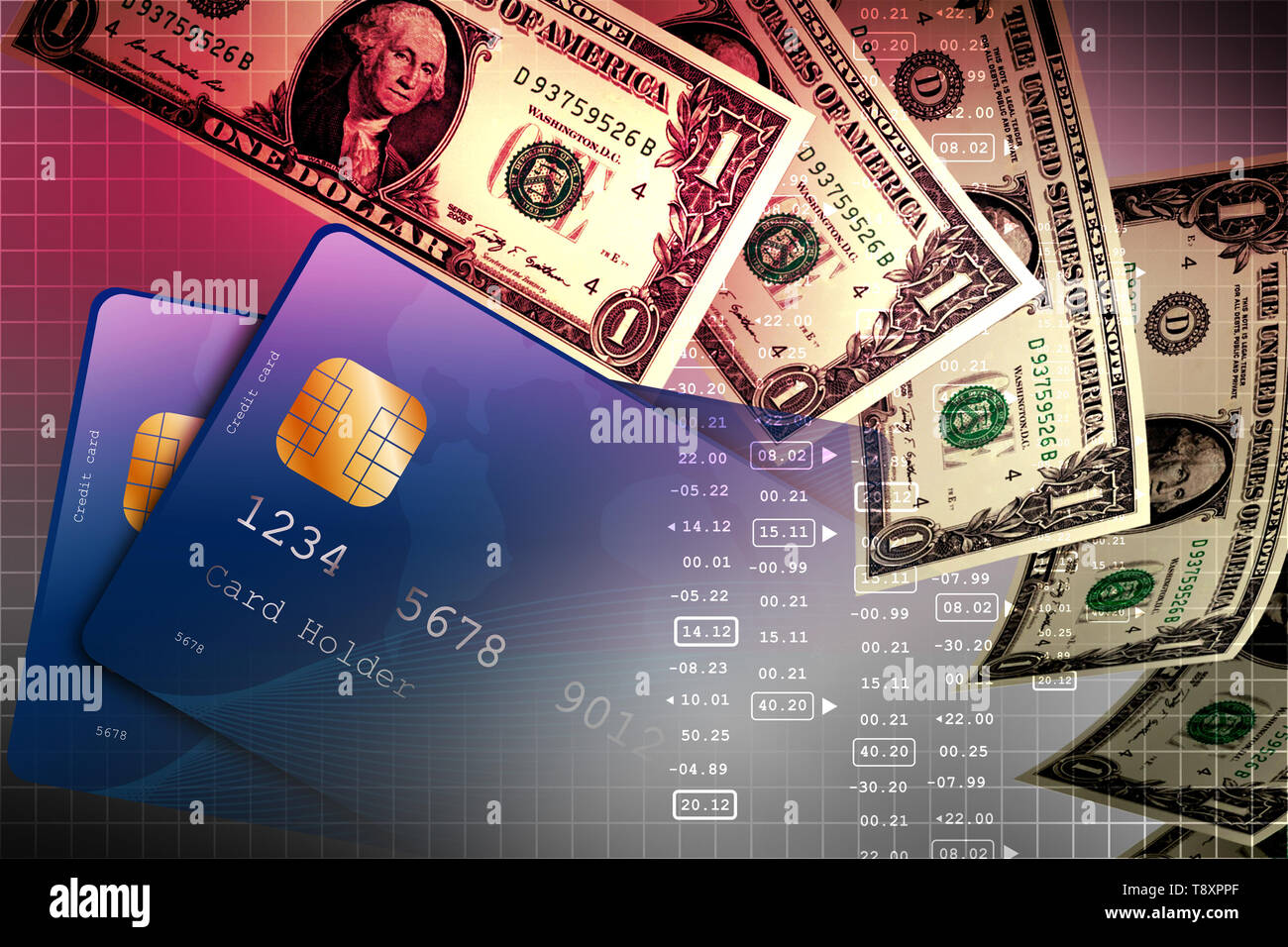 Monetary concept and market analysing graph Stock Photo - Alamy