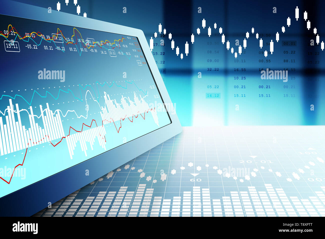 Stock market graph analysis Stock Photo - Alamy