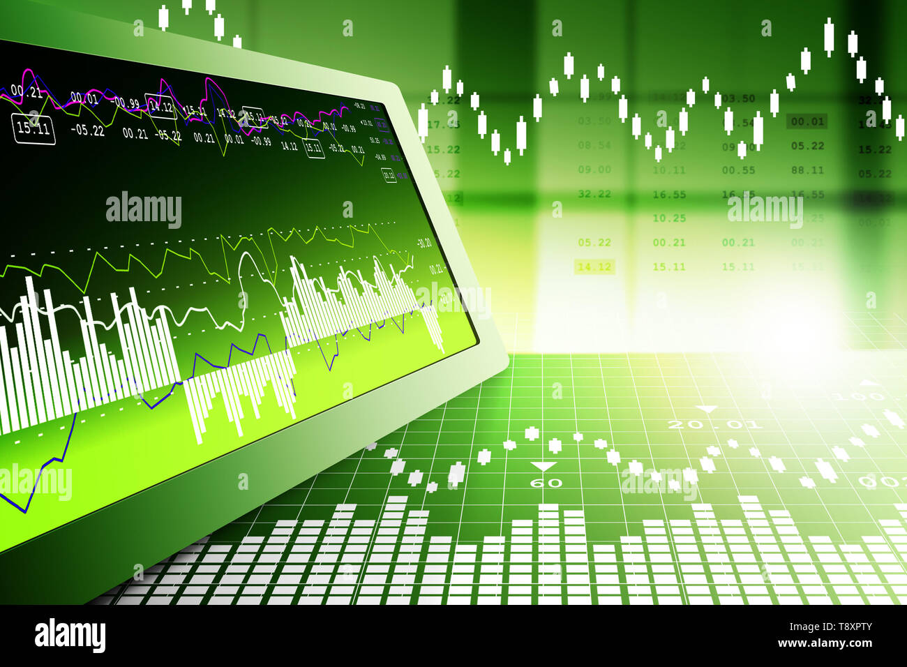 Stock market graph analysis Stock Photo - Alamy