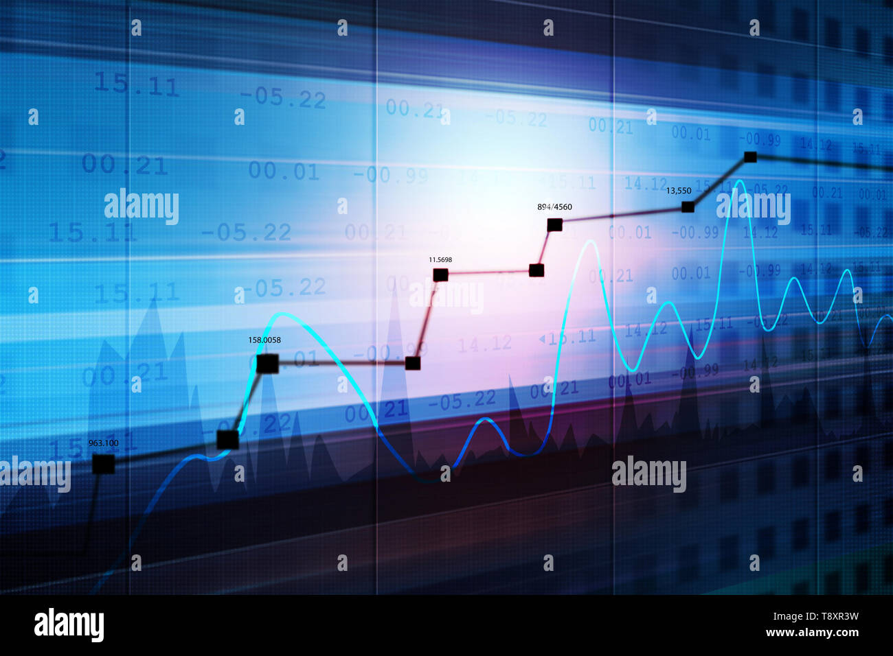 Stock market graph analysis Stock Photo - Alamy