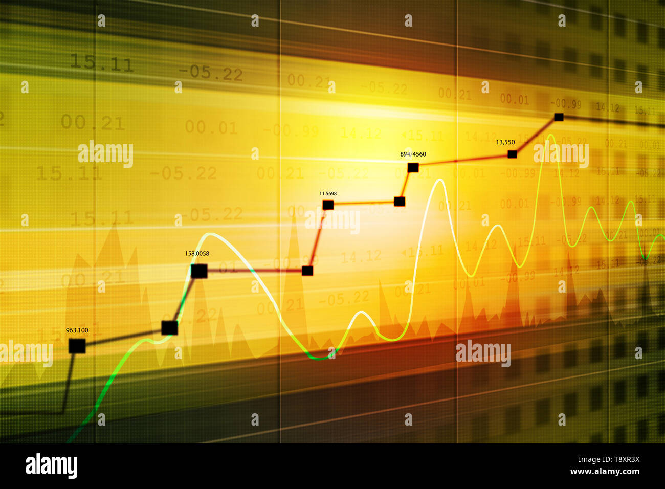 Stock market graph analysis Stock Photo - Alamy
