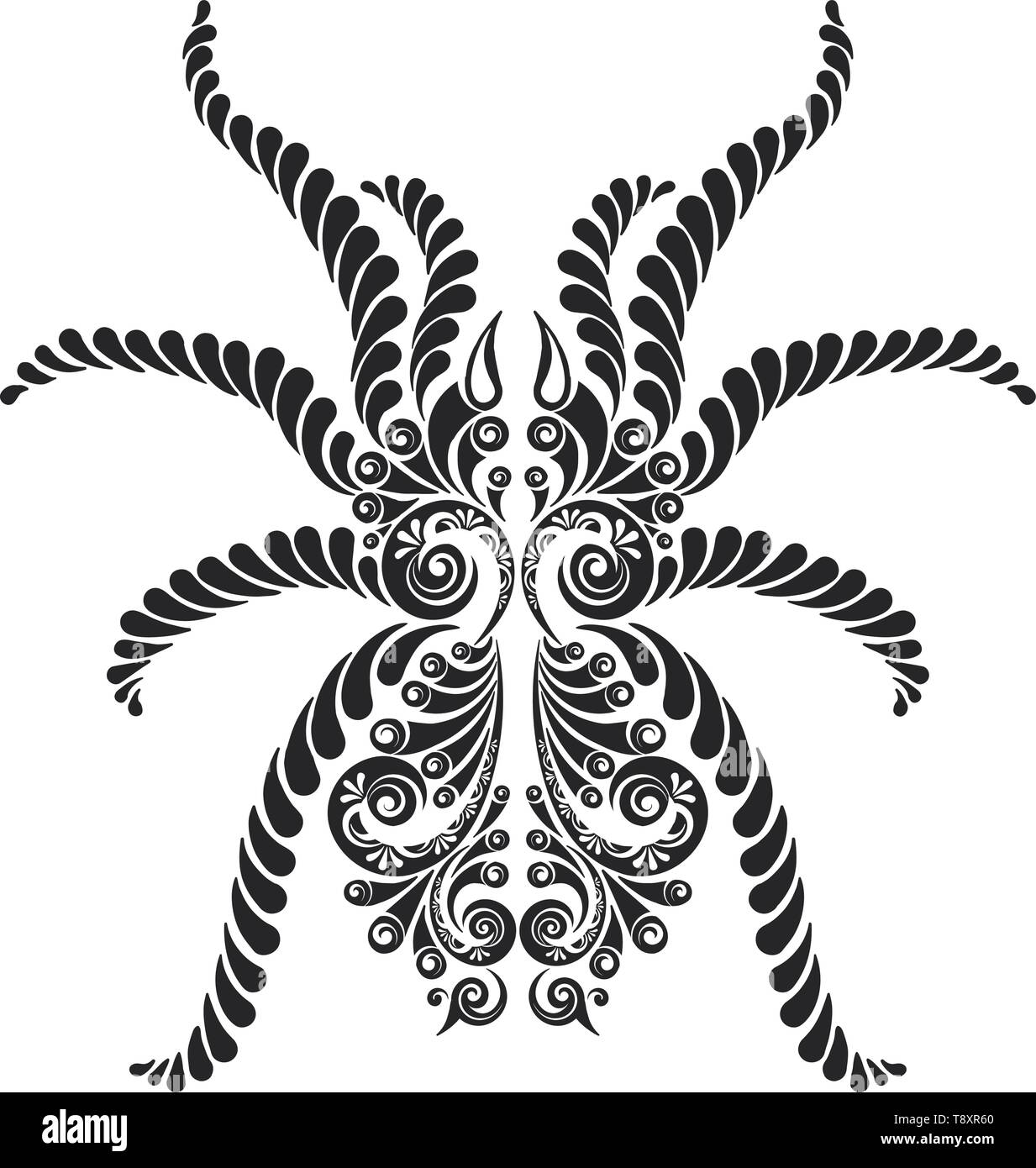 Spider stylized hand drawing Stock Vector Image & Art - Alamy