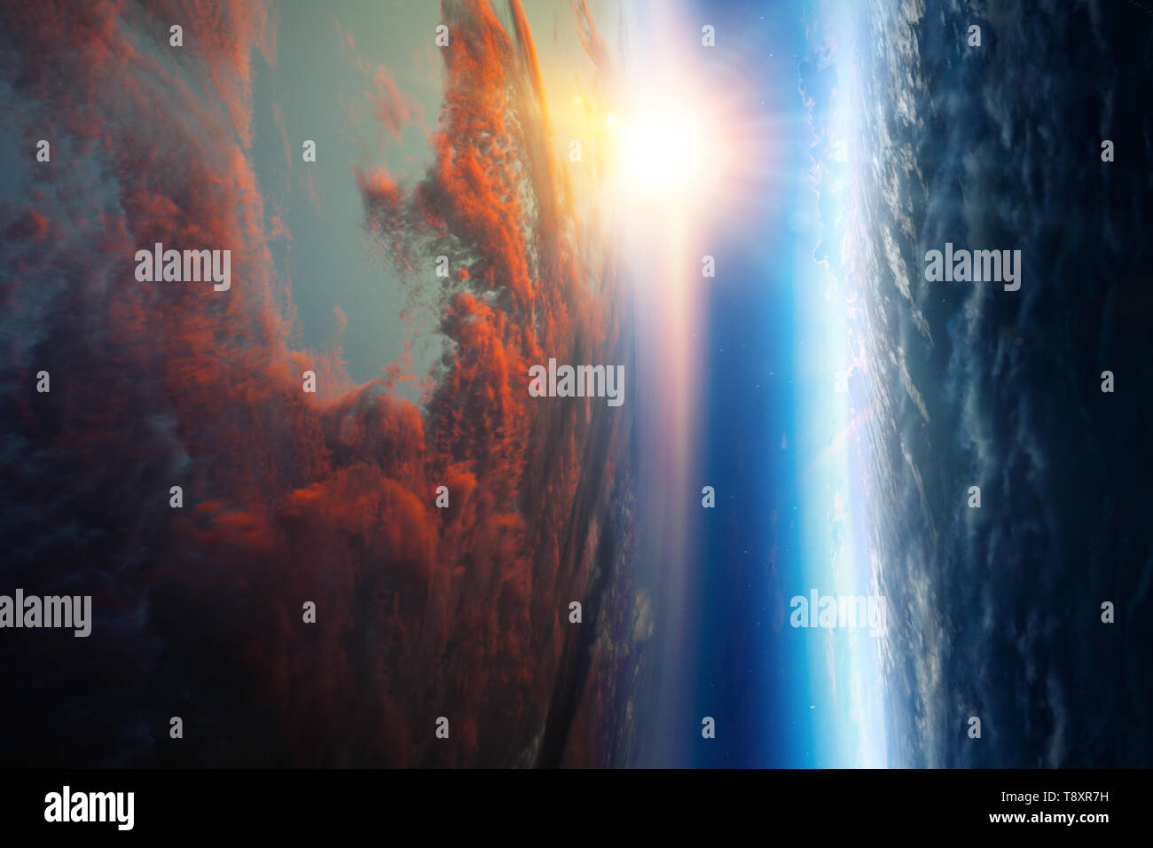 Abstract planets and space background Stock Photo - Alamy