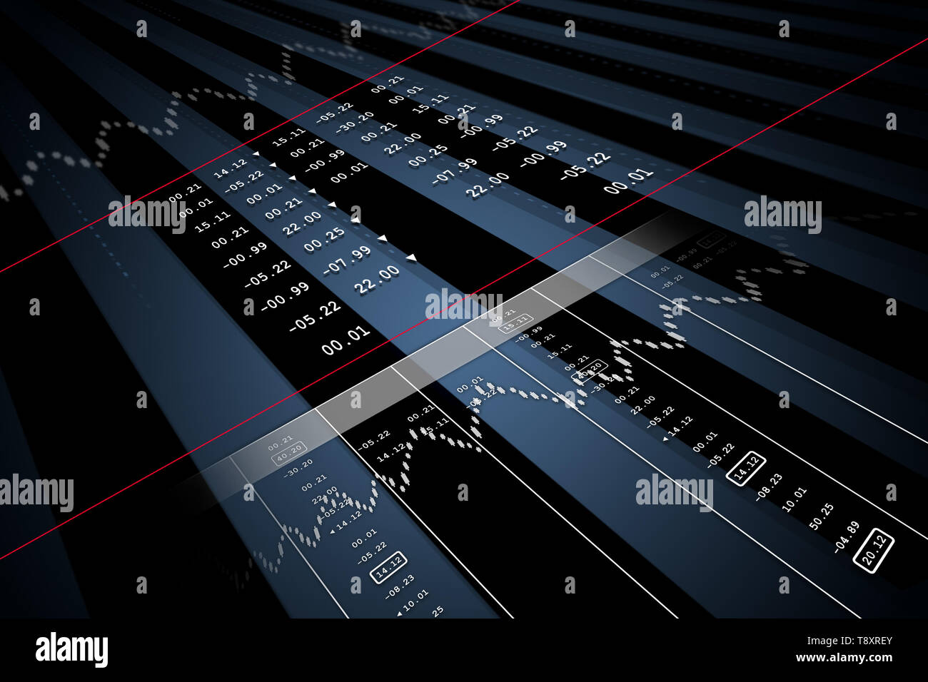 Stock market graph analysis Stock Photo - Alamy