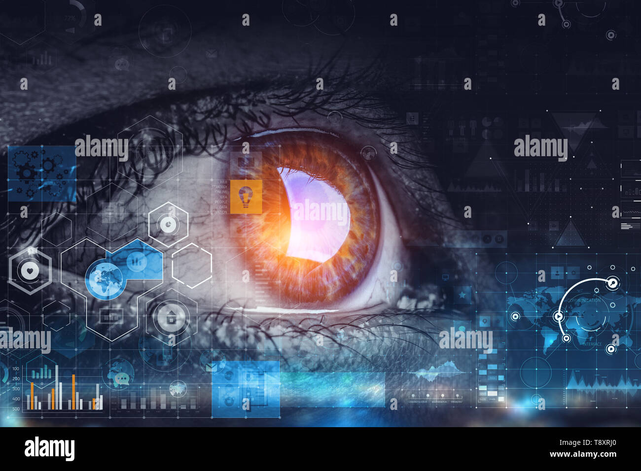 Abstract high tech eye concept Stock Photo - Alamy